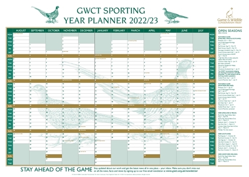 GWCT Sporting Year Planner - Game and Wildlife Conservation Trust